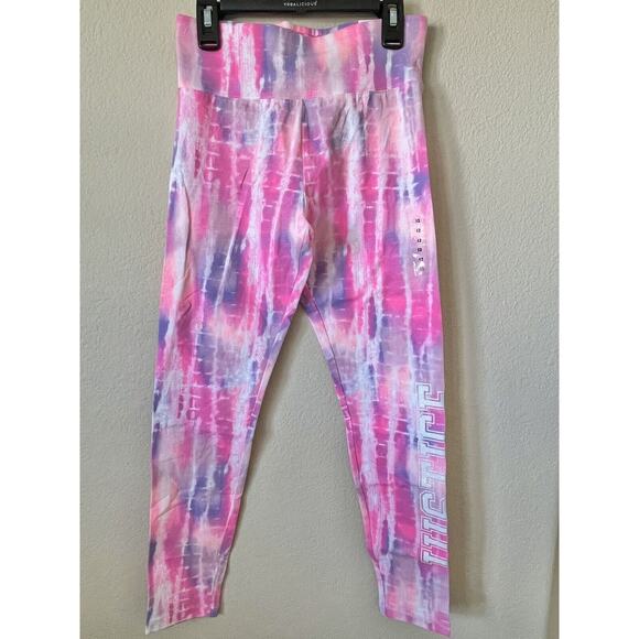 Justice | Bottoms | Justice Pink Tie Dye Sparkle Logo High Waist Full ...